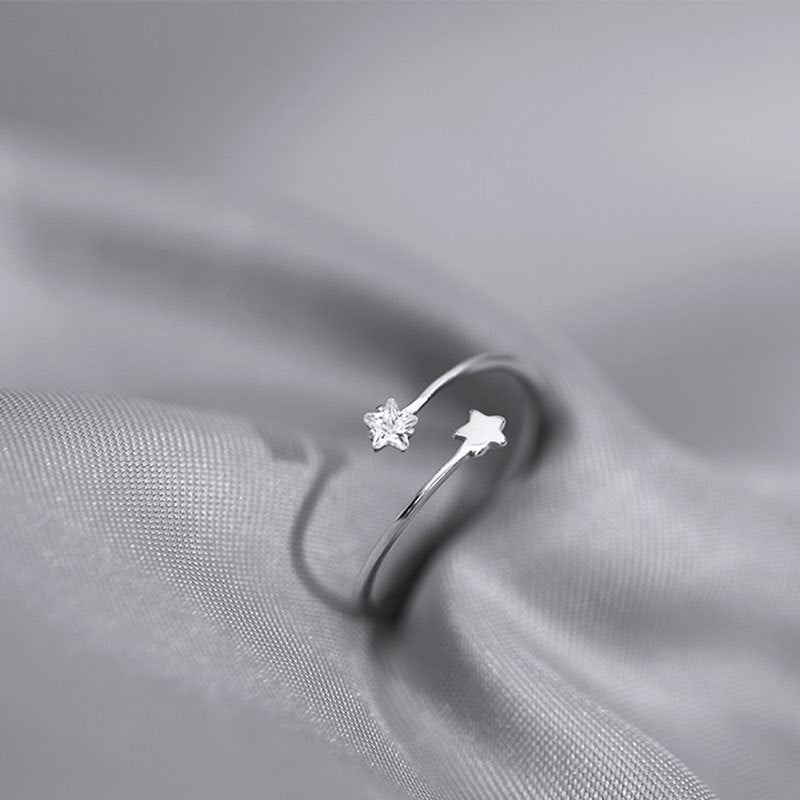 Dainty Double Star Stacking Bypass Ring – Perimade & Co.