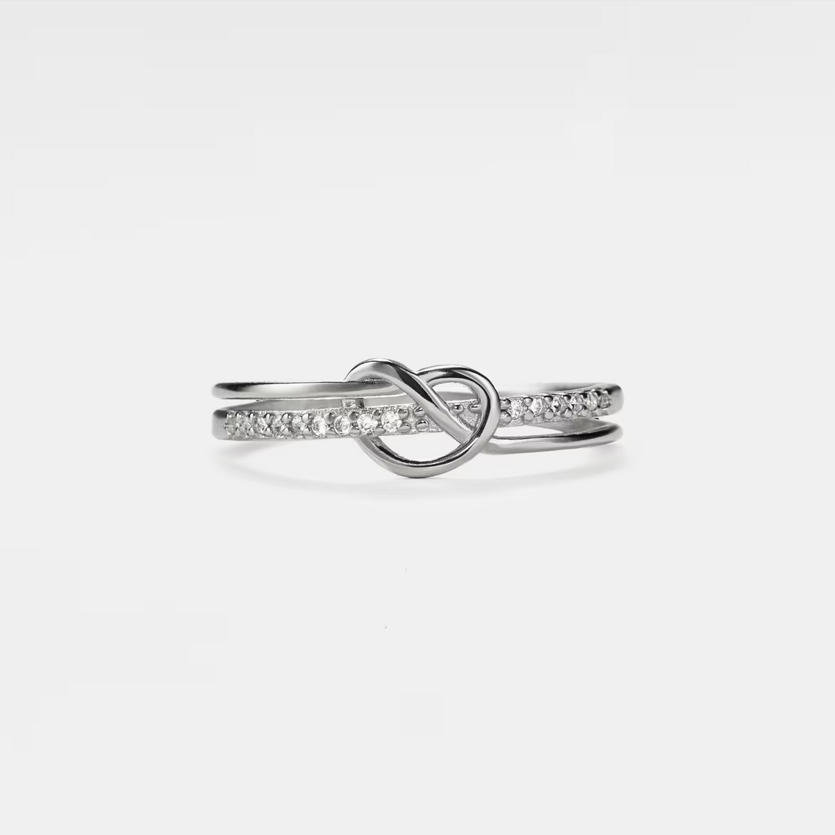 Double Band Heart Knot Stacking Ring – Perimade & Co.