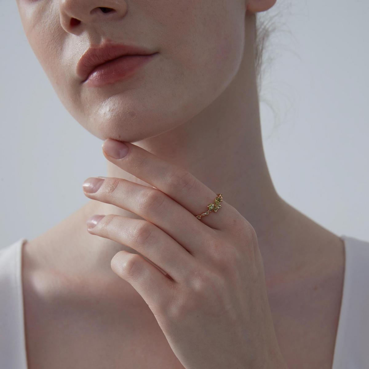 Green Peridot Butterfly Stacking Band Ring – Perimade & Co.