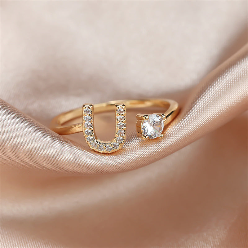 Initial Letter Adjustable Stacking Ring – Perimade & Co.