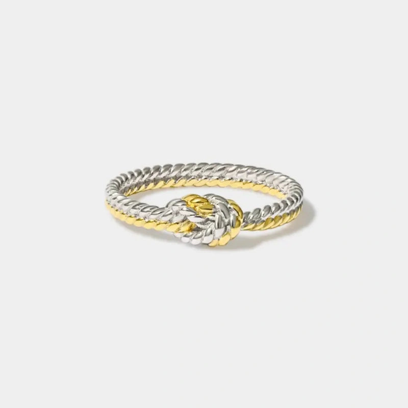 Two-Tone Twist Rope Knot Stacking Ring – Perimade & Co.