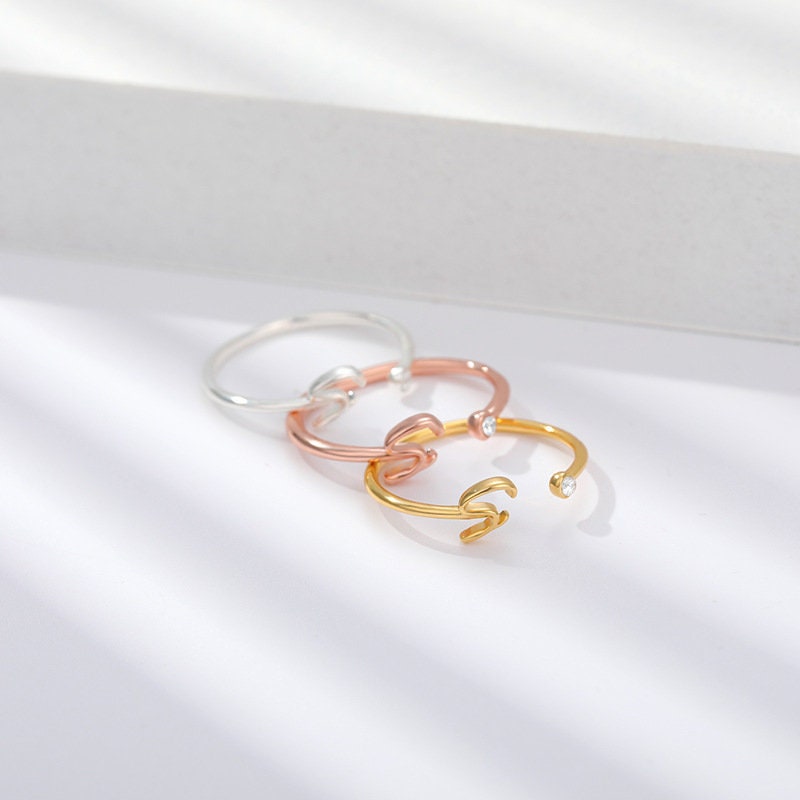 Initial Letter Stackable Ring – Perimade & Co.